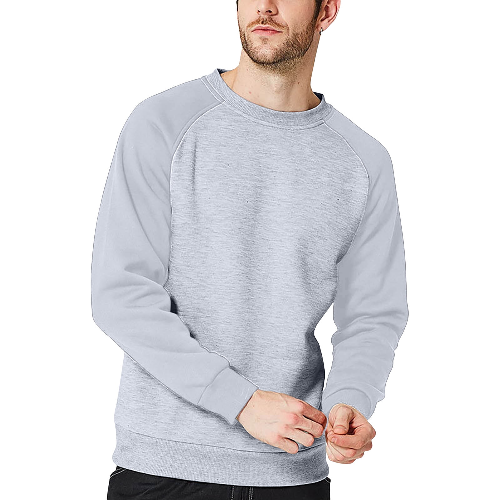 SERTG Men's Exercise Blouses Shirts Fashion Casual Breathable Long ...