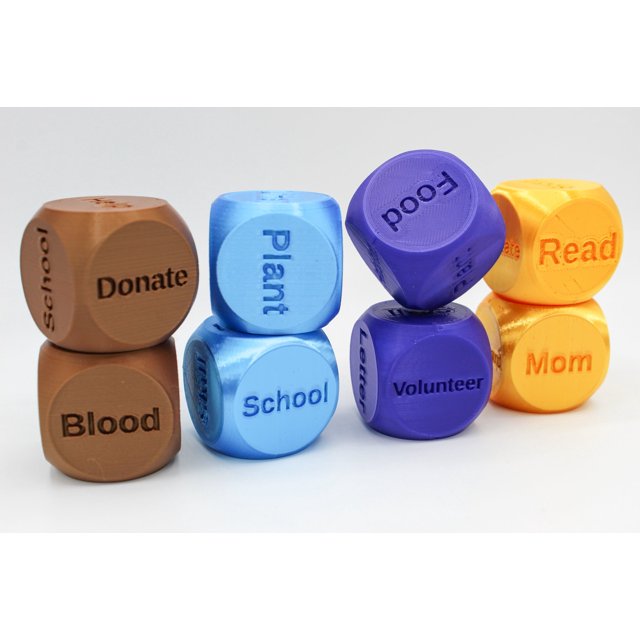 SERVICE IDEA DICE | Leave your Good Deed up to Fate | Set of 2 Unique 1 ...