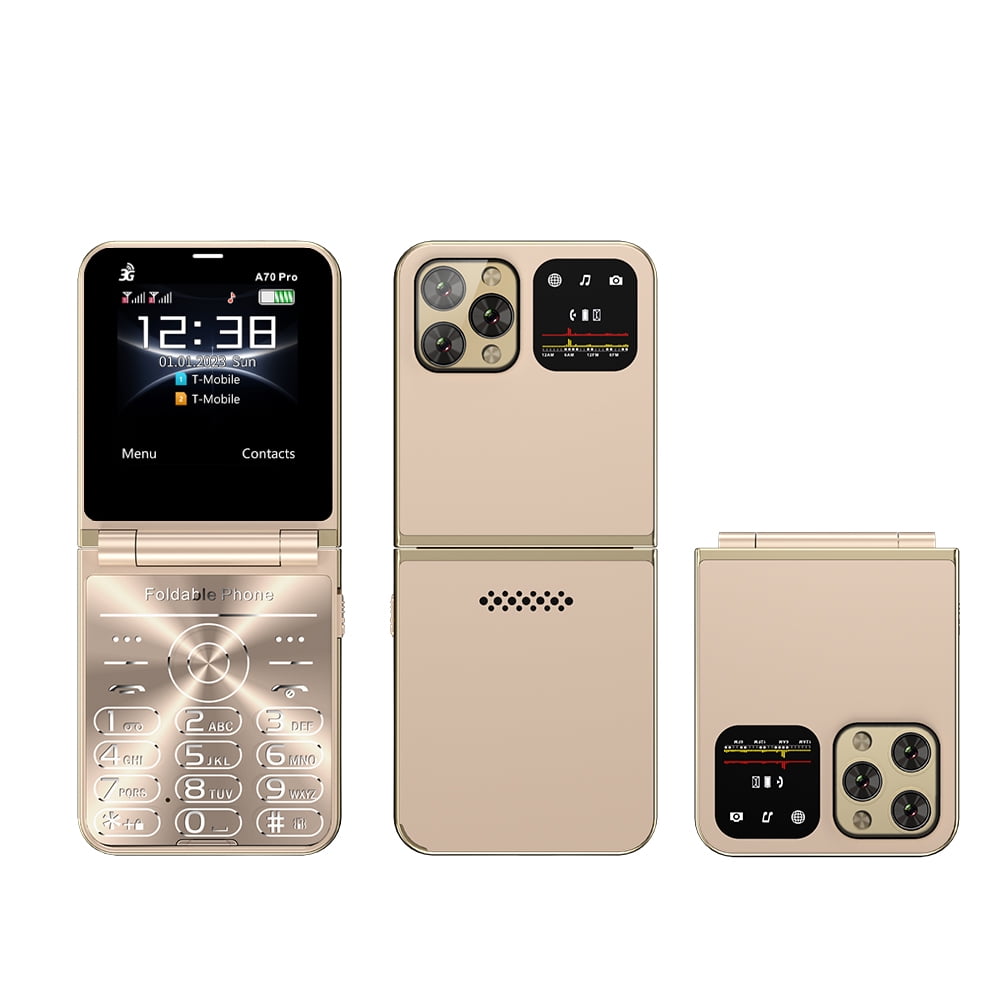 SERVO A70 PRO Flip Phone Dual SIM Card WCDMA Electric Torch Automatic Call Recording 2.6" Screen ...