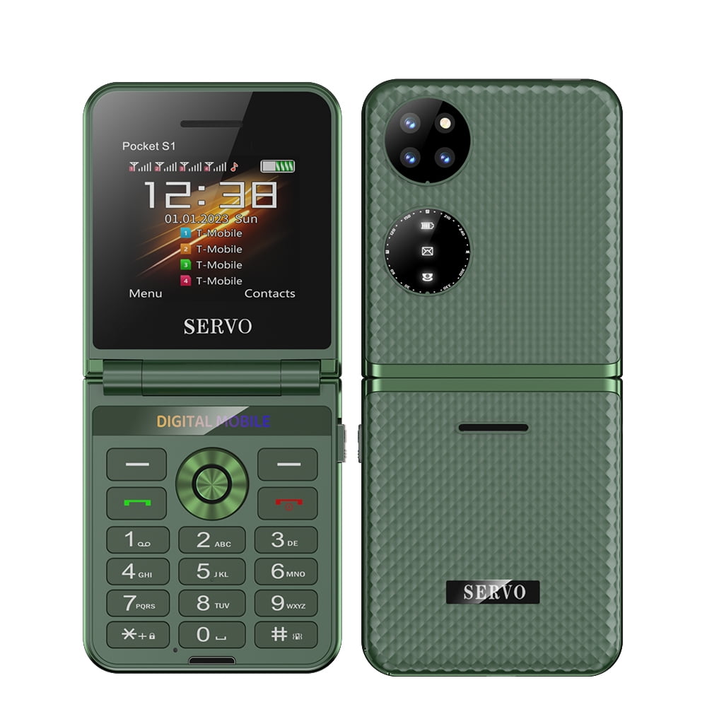 SERVO Pocket S1 Flip Mobile Phone 4 SIM GSM Auto Call Record Magic ...