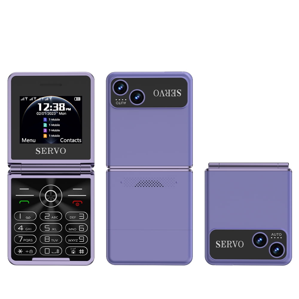 SERVO iP15 Flip 4 SIM Card Flip Mobile Phone Auto Call Record Speed ...