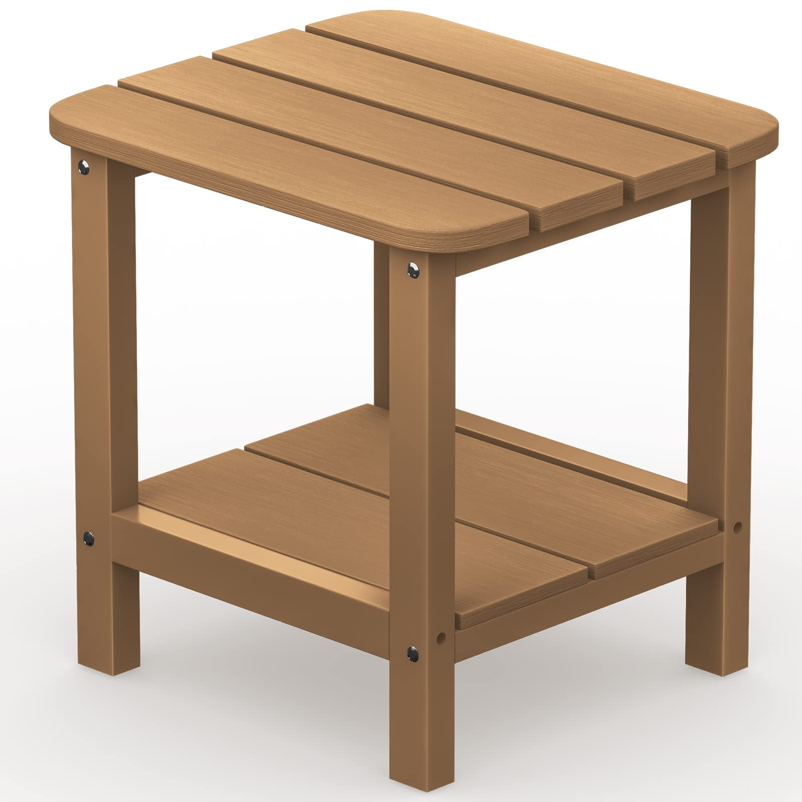 SERWALL Adirondack Outdoor Side Table, All Weather Use Double Layer ...