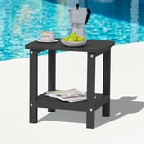 SERWALL, Outdoor Side Table, 17.7" x 15" x 17.7", All Weather Use ...