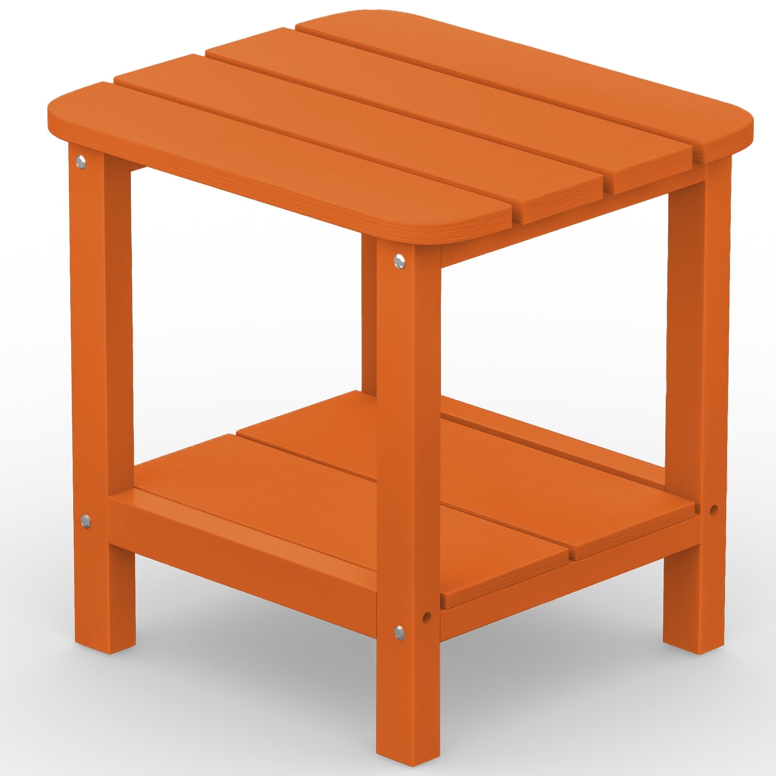 SERWALL Adirondack Outdoor Side Table, All Weather Use Double Layer ...