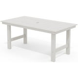 SERWALL Outdoor Dining Table, 67" Rectangle HDPE Dining Table with ...