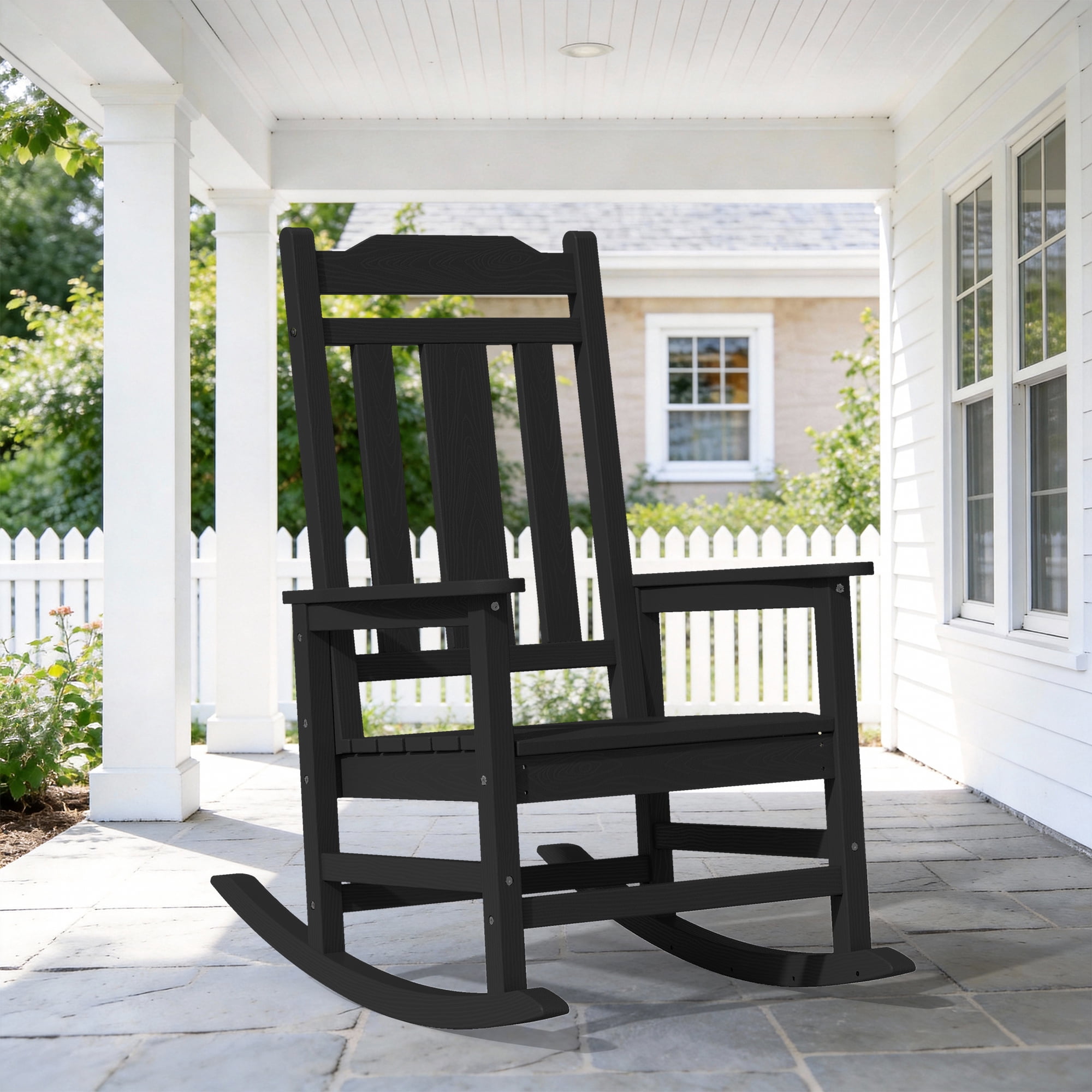 SERWALL Outdoor Rocking Chair, HDPE Heavy Duty Patio Rocker ...