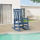 SERWALL Outdoor Rocking Chair， HDPE Patio Rocking Chair, Heavy Duty ...