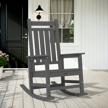 Ktaxon Outdoor Wood Porch Chair, Windsor Traditional Solid Wood Rocking ...
