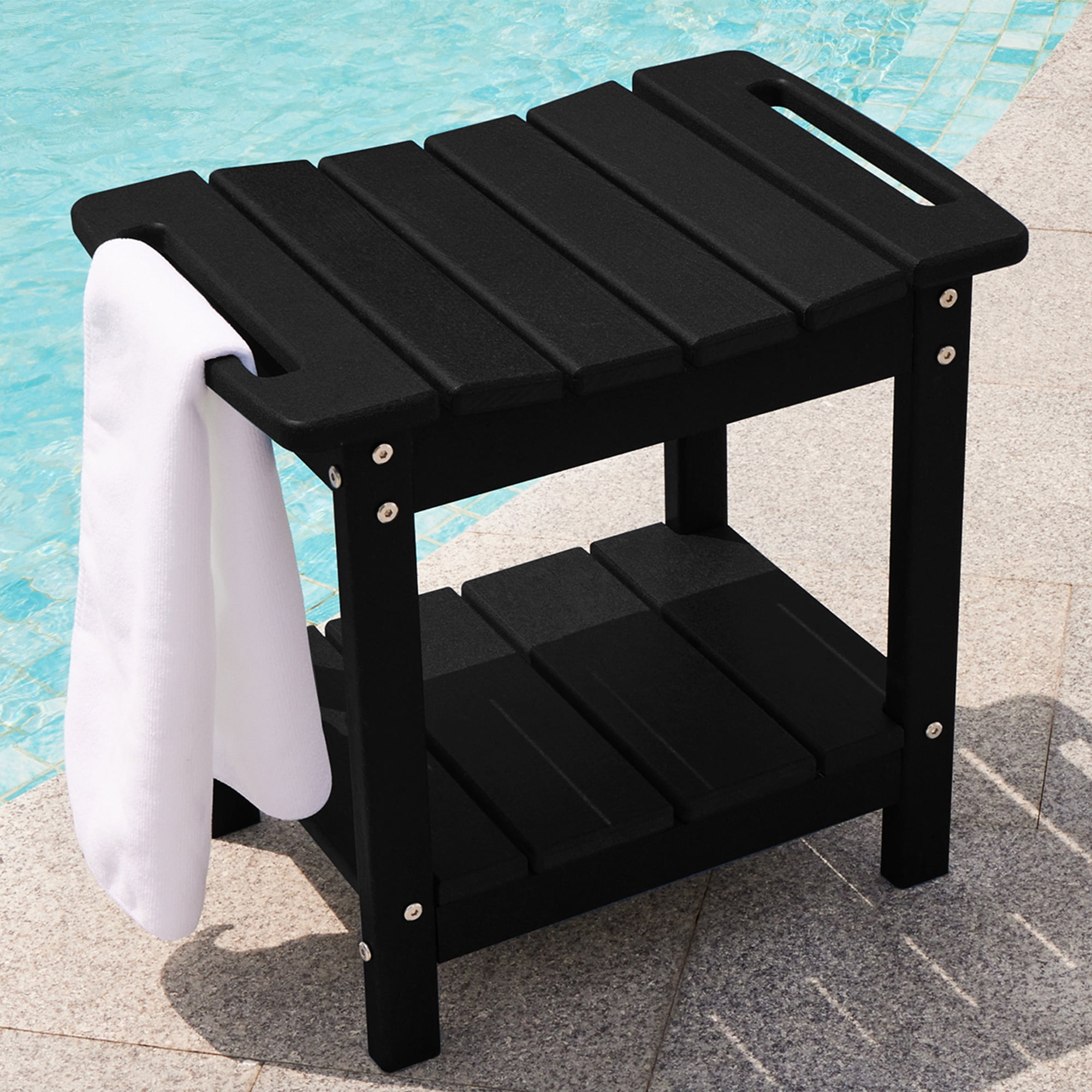SERWALL Shower Bench for Inside Shower, Waterproof Shower Stool with ...