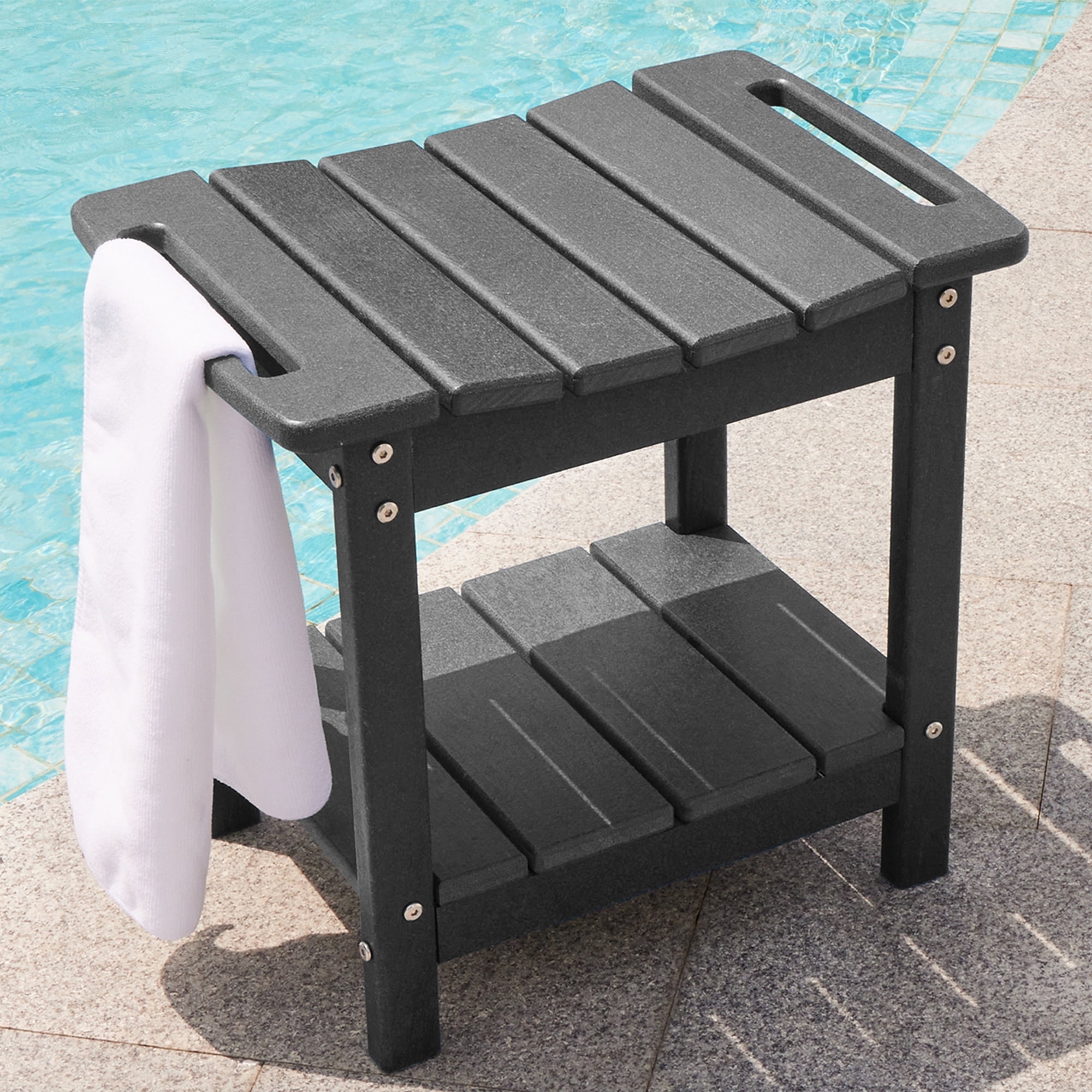 SERWALL Shower Bench for Inside Shower, Waterproof Shower Stool with ...