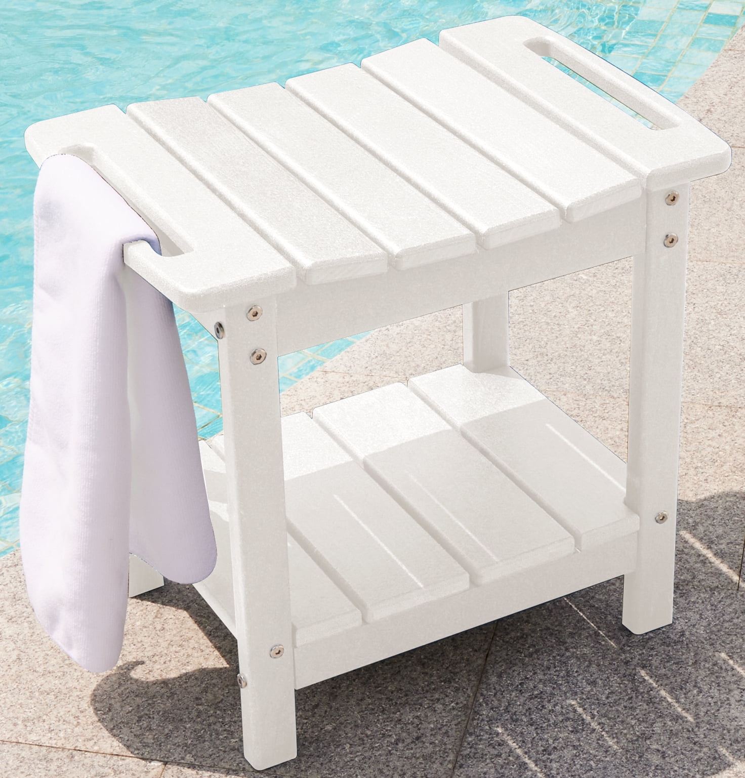 SERWALL Shower Bench for Inside Shower, Waterproof Shower Stool with ...