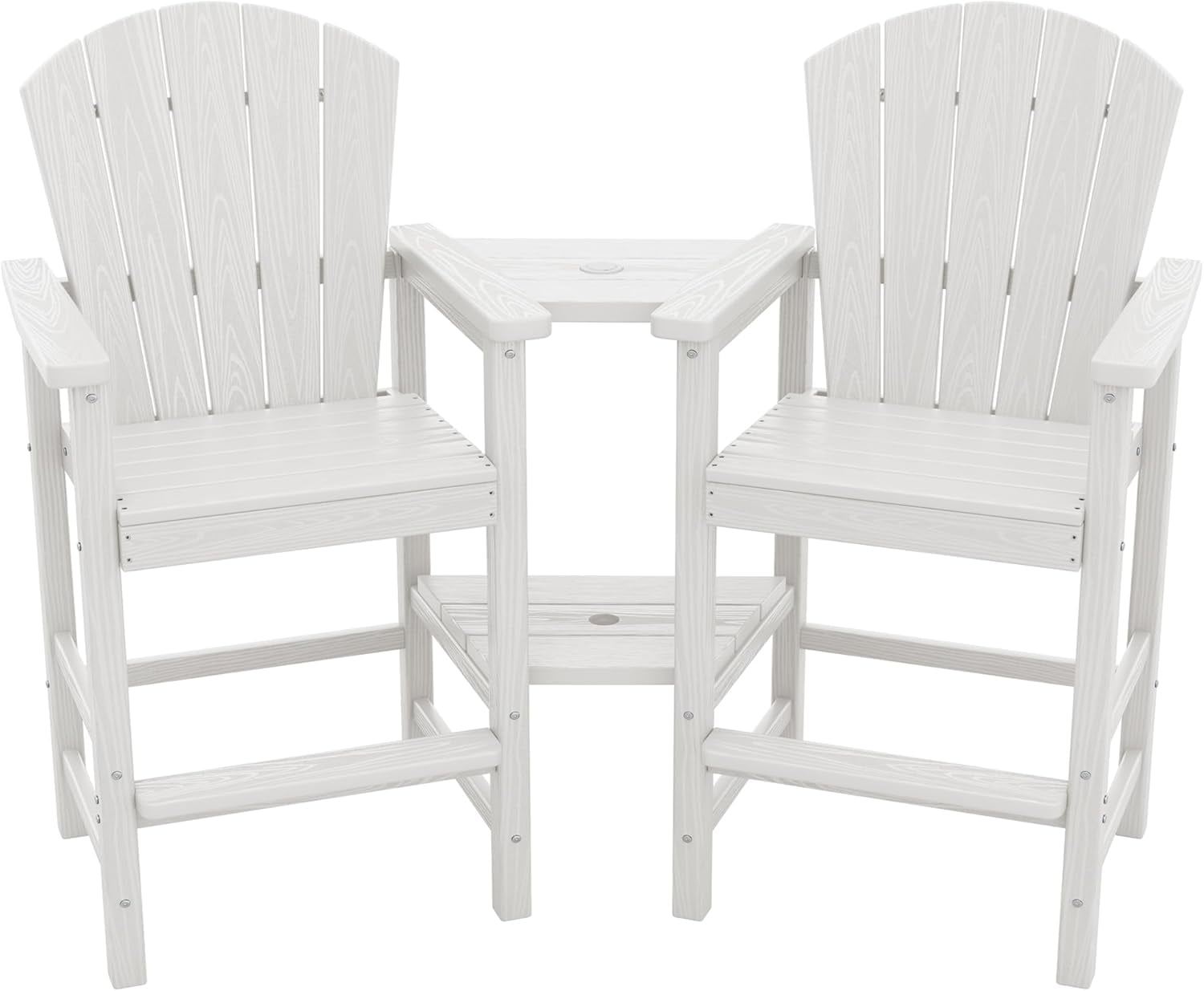 SERWALL Tall Adirondack Chairs Set of 2 with Double Layer Connecting ...