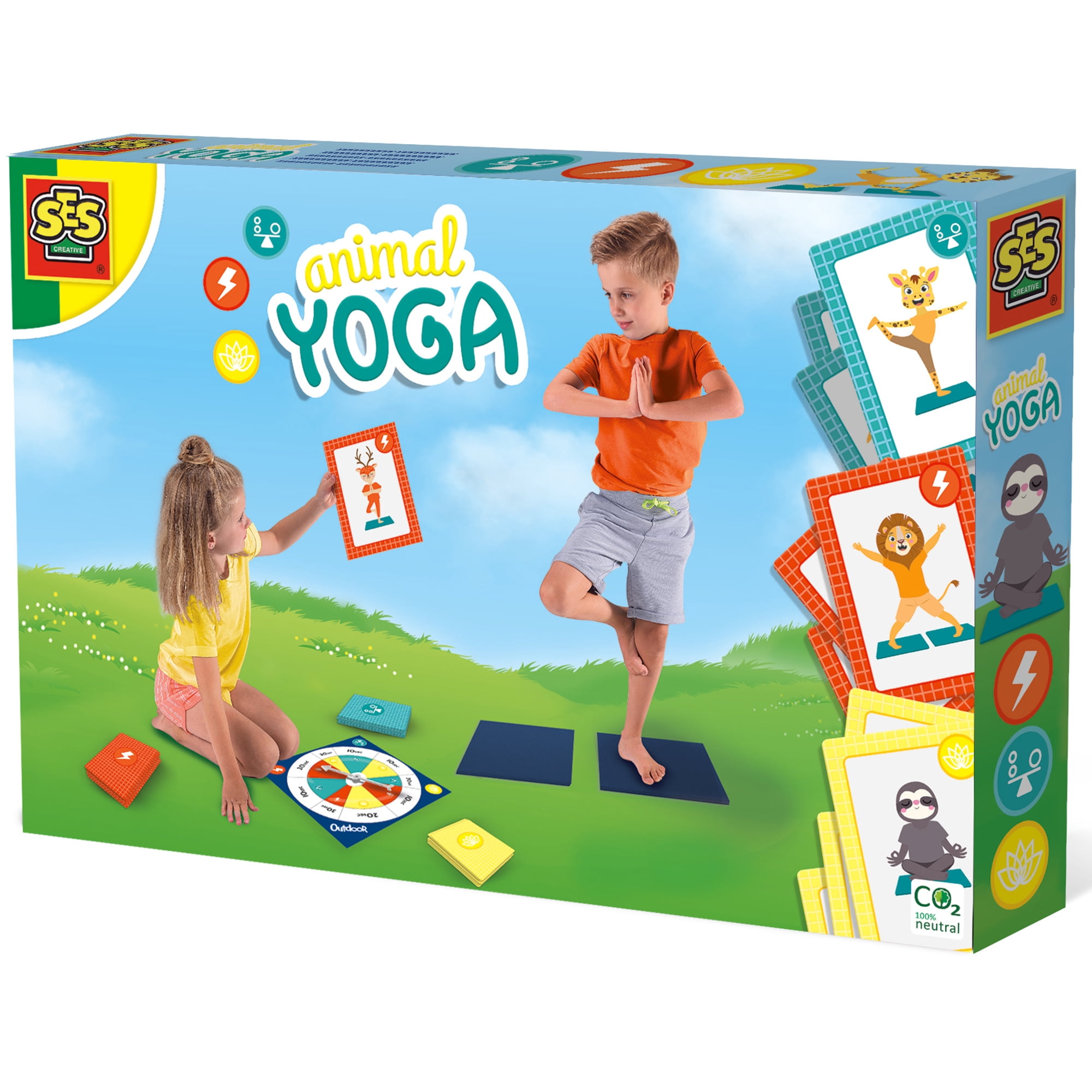 SES Creative: Animal Yoga - Kids Indoor/Outdoor Game, 27 Animal Themed ...