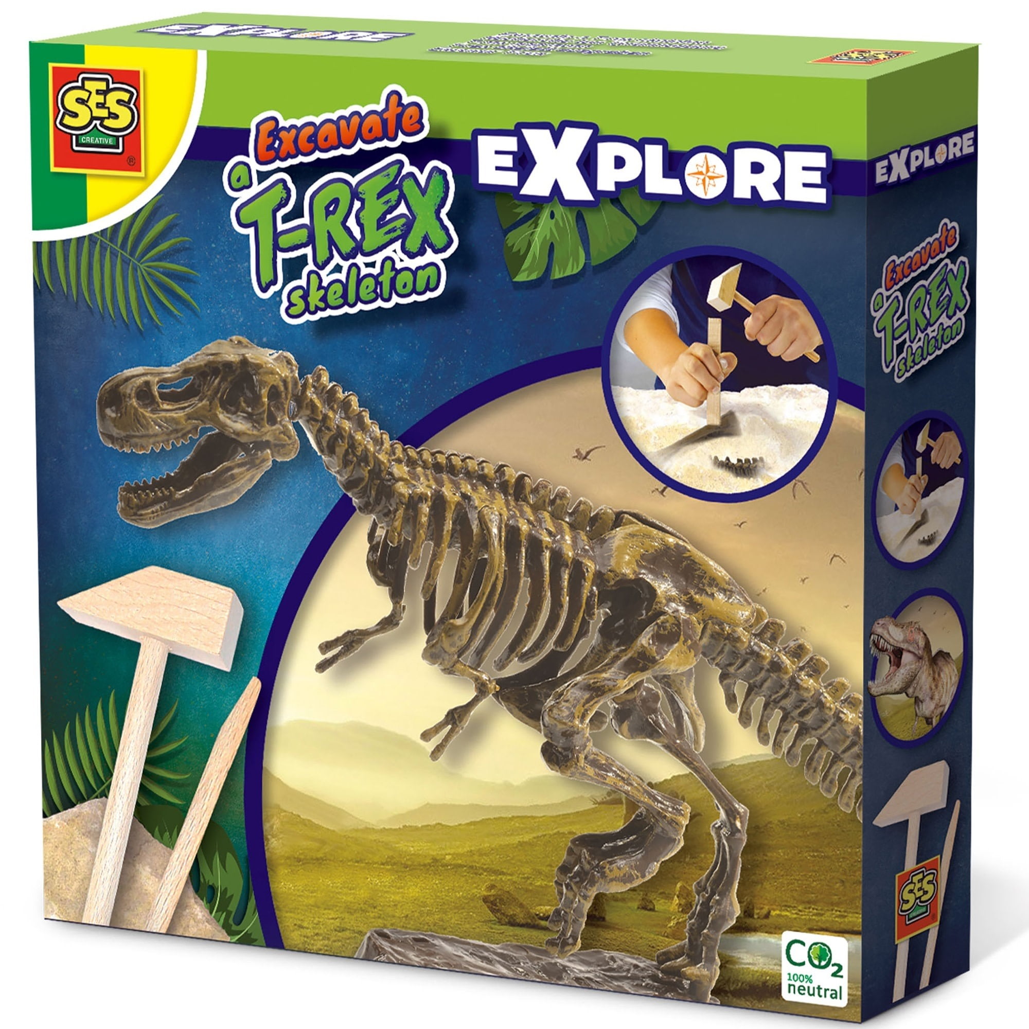 SES Creative: Excavate A T-Rex Skeleton - STEM Dinosaur Dig Kit, Hammer ...