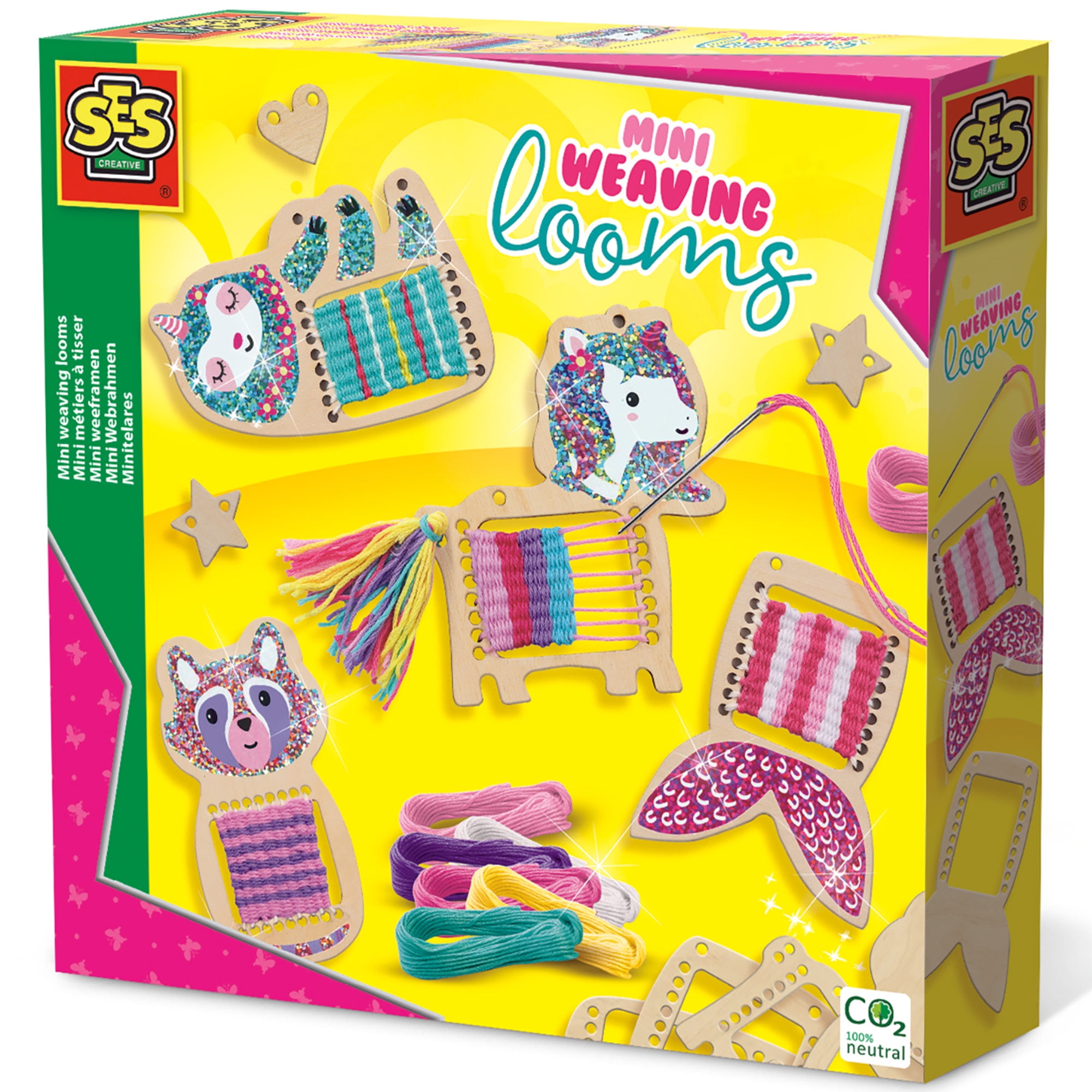 SES Creative: Mini Weaving Looms - DIY Craft Kit, Animal Themed, 4 ...