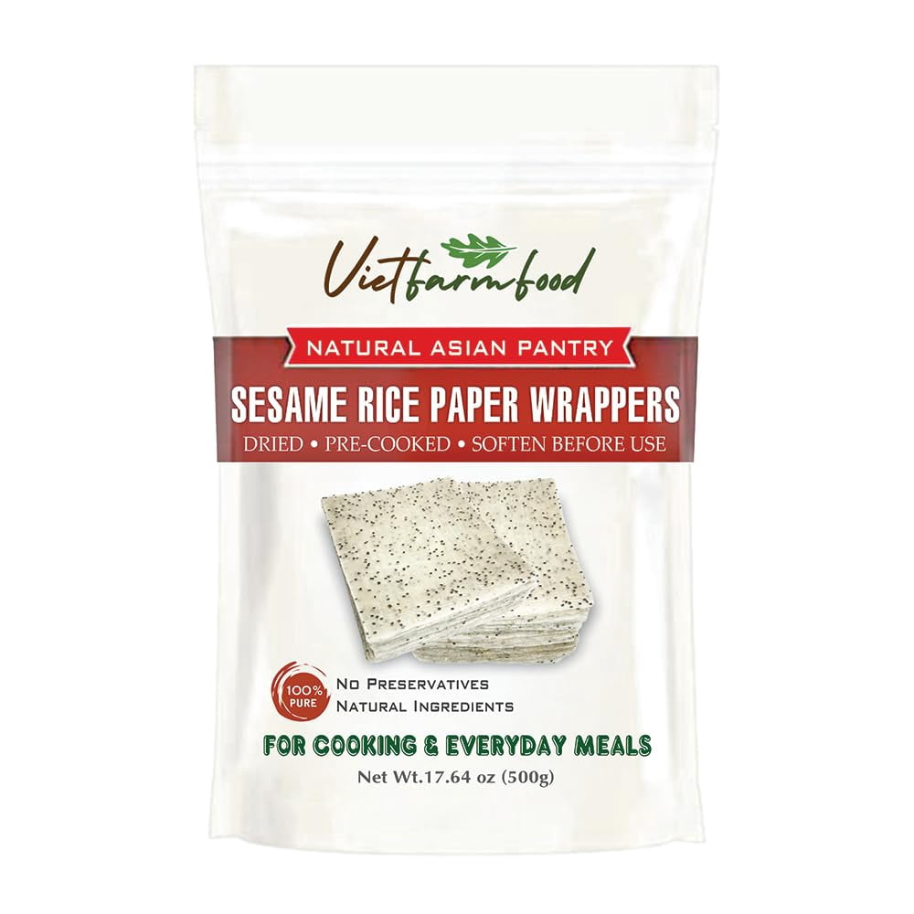 SESAME RICE PAPER WRAPPERS VIETFARMFOOD - Traditional Black Sesame Rice ...