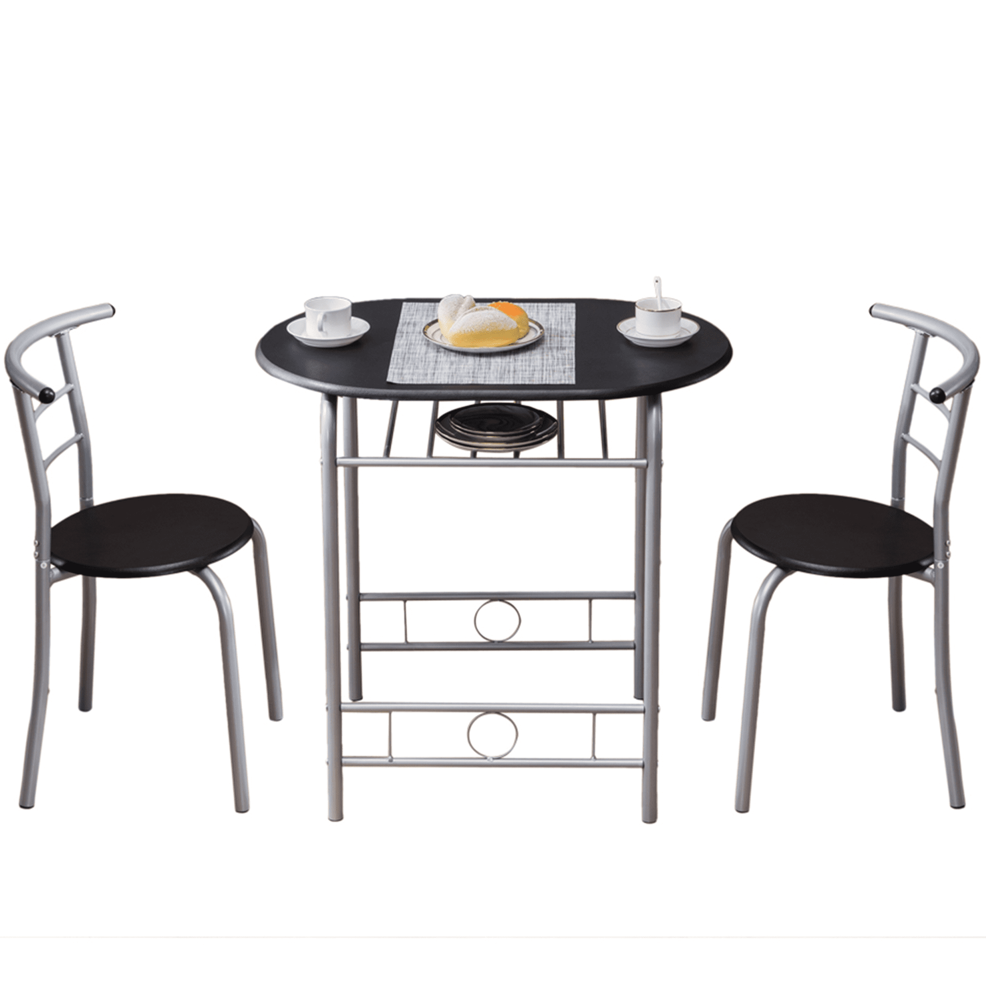 SESSLIFE Dining Table Set for 2, Modern Kitchen Table and Chairs Set ...