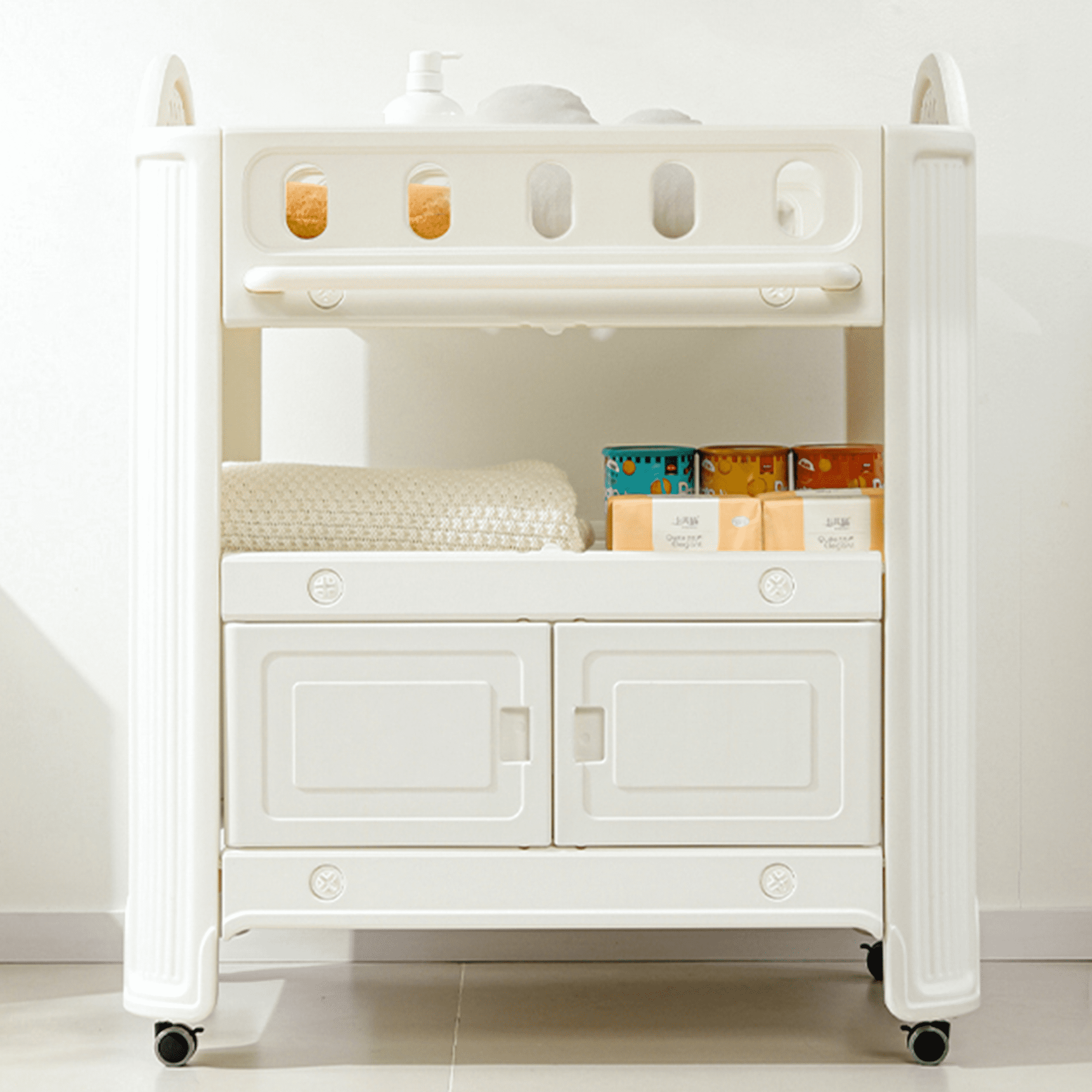 SESSLIFE Infant Changing Station with Removable Safety Belt, Baby ...