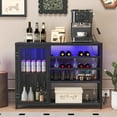 SESSLIFE Home Indoor Modern Bar Sideboard Buffet Storage Cabinet with ...
