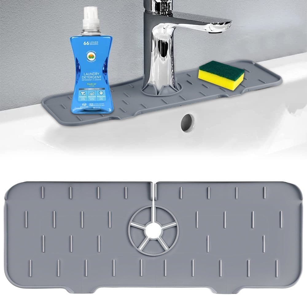 SESSLIFE Silicone Sink Faucet Mat for Kitchen Bathroom Bar RV, Kitchen ...