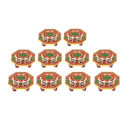 SET OF 10 Marble Chawki Luxury Octagonal Marble Chawki Decorative ...