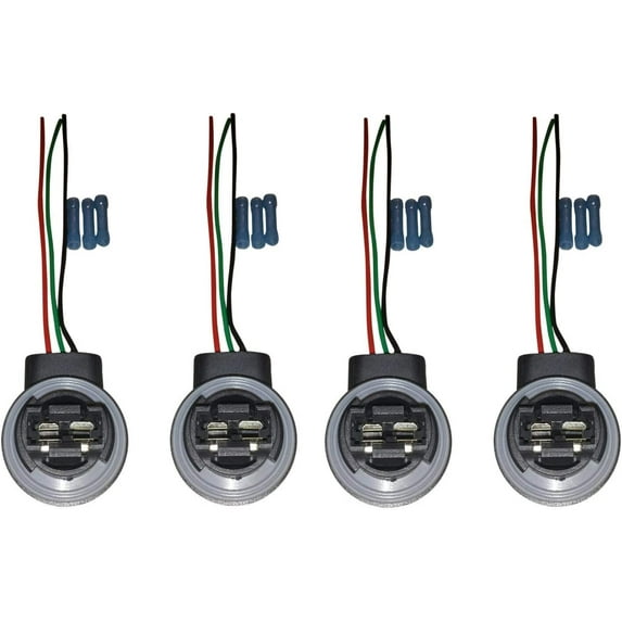 (SET OF FOUR) Muzzys 3157/4157 Wire Harness Pigtail Socket for LED and ...