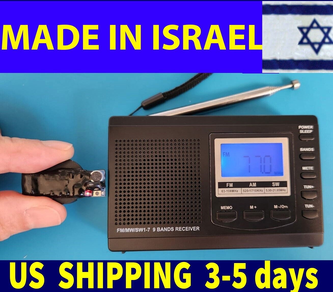 SET - Micro Spy Bug operating outside FM broadcasting area + special FM ...