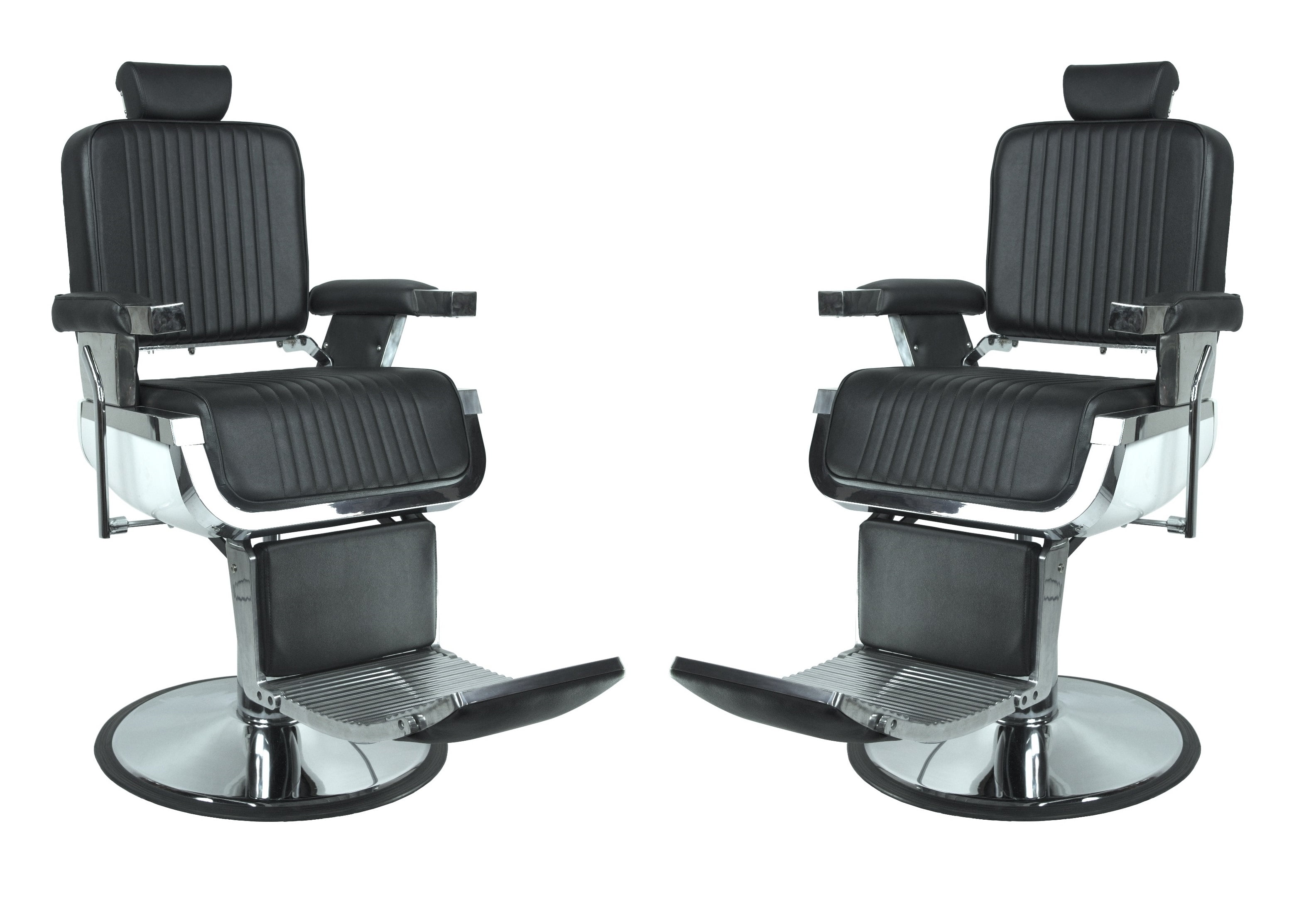SET OF 2, JAXSON Barber Chair BLACK Reclining, Heavy Duty, Hydraulic ...