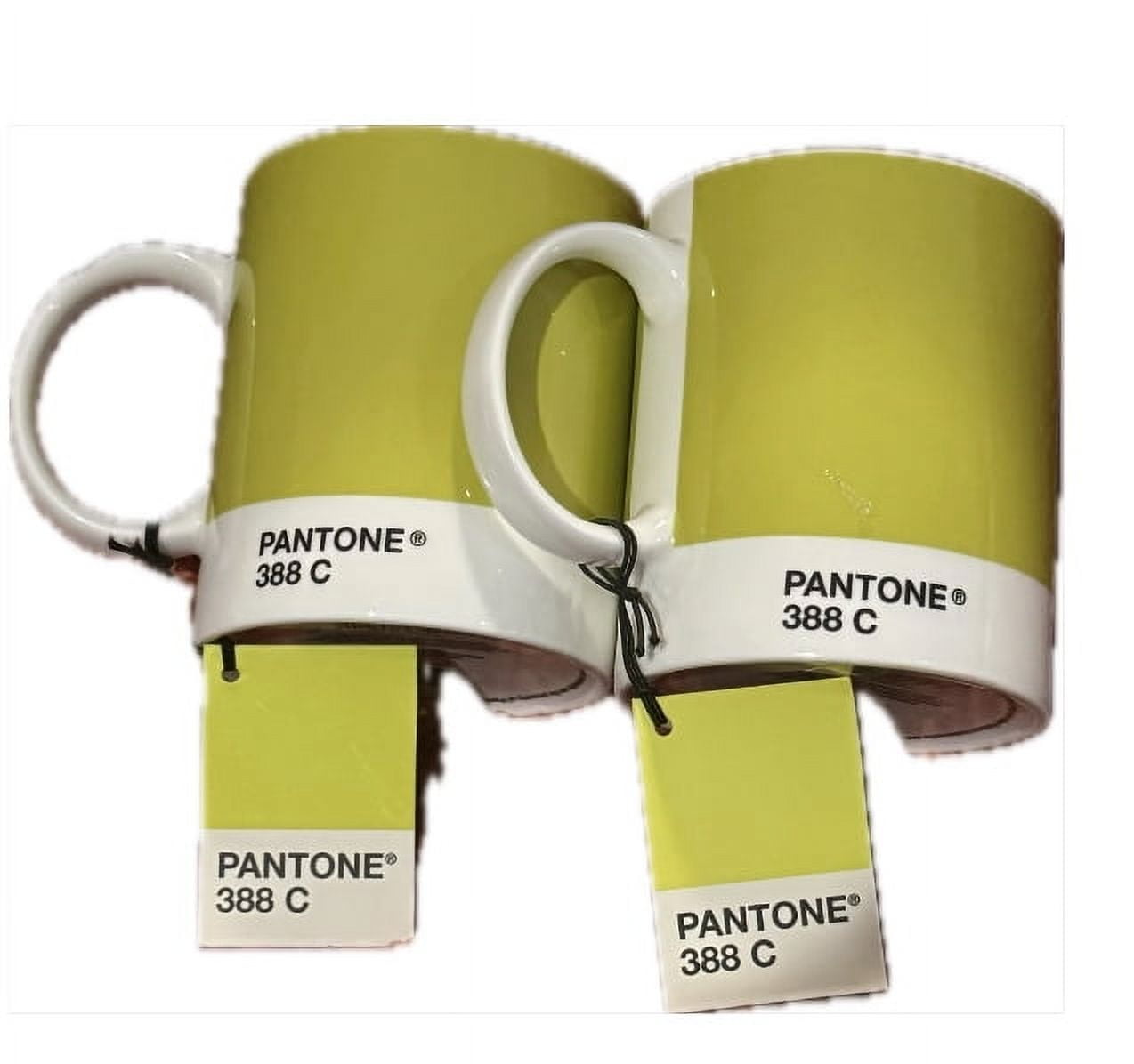 SET OF 2 PANTONE MUGS GREEN WITH ENVY, OLIVE OIL, TREE FROG, LIME ...