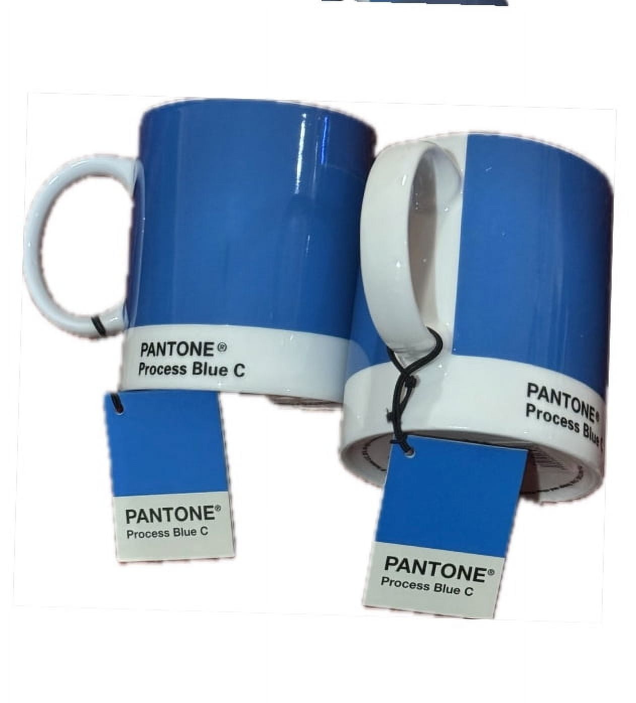 SET OF 2 PANTONE MUGS PROCESS BLUE, RECYCLING BOAT ROPE, POOL TILES ...