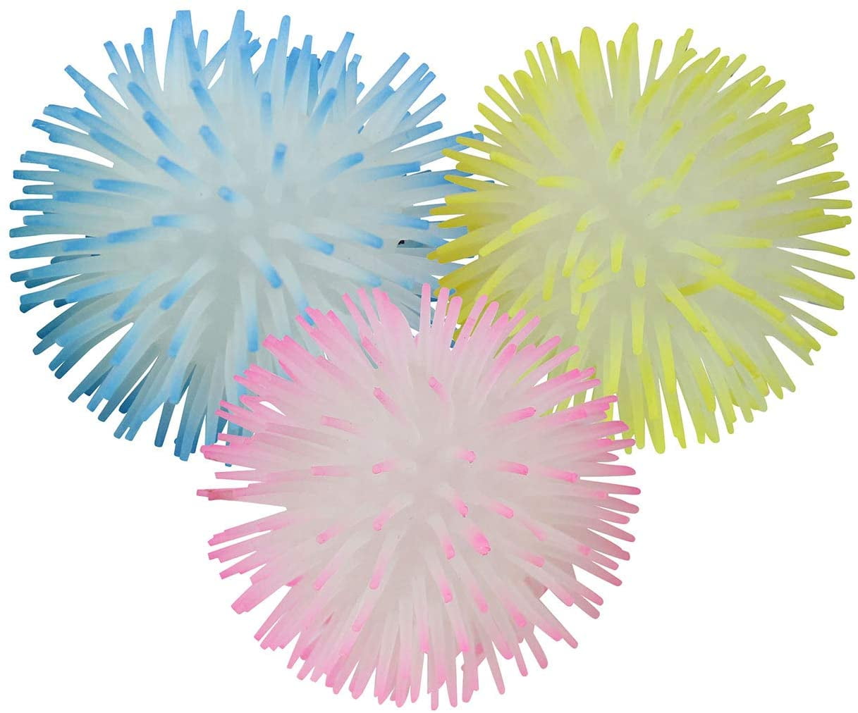 SET OF 3 RANDOM COLOR Glow in the Dark 4" Puffer Ball - Indoor Soft ...