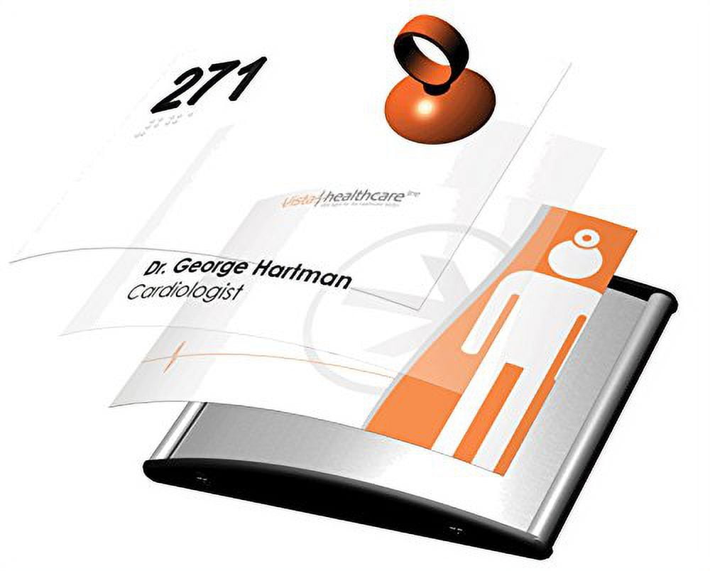 SET OF 3, WALL DOOR MOUNT SIGN HOLDER NAME PLATE FRAME DISPLAY ...