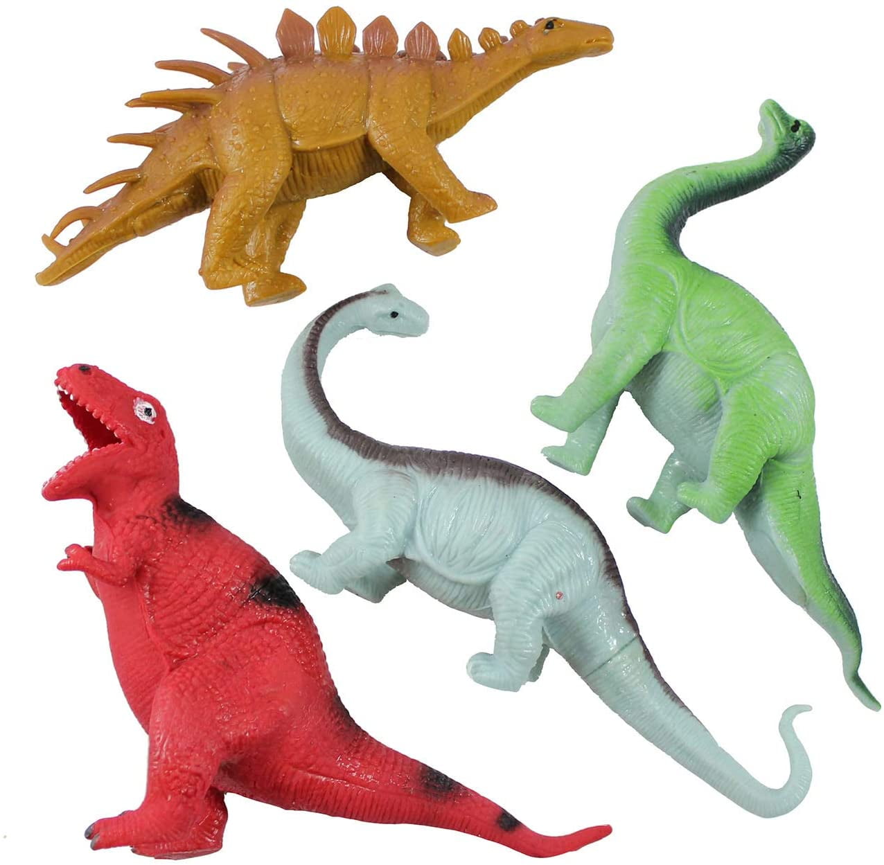 SET OF 4 Stretchy Dinosaur Toy - Fidget - Stress - Fun - Squishy Toy ...