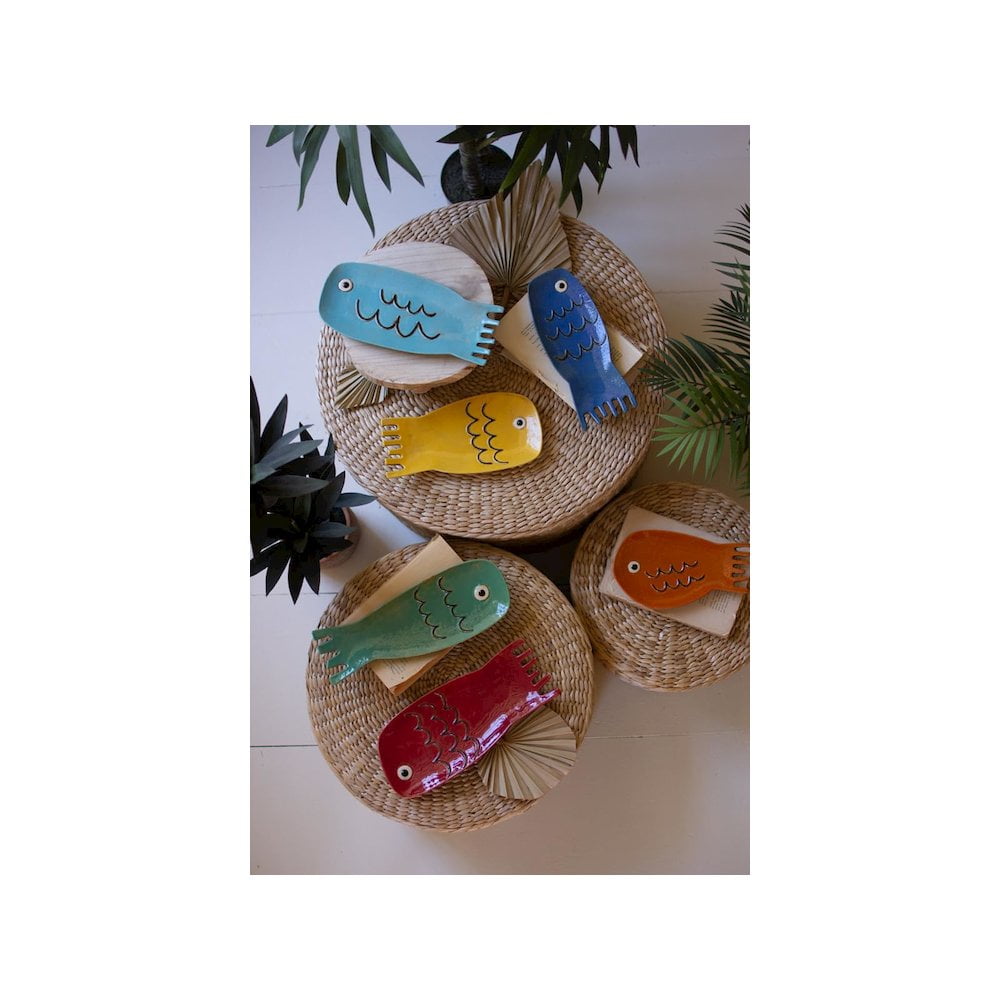 V-Deya Set Of Six Ceramic Fish Plates - Walmart.com