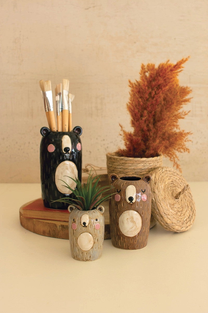 Kalalou Set of Two Ceramic Sun Face Planters With Ball Feet - Walmart.com