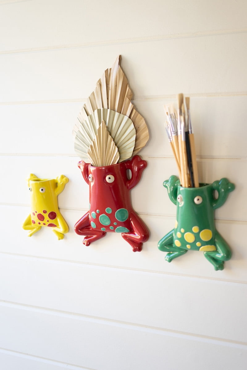 Kalalou Set of Three Ceramic Hanging Bird Planters - Walmart.com