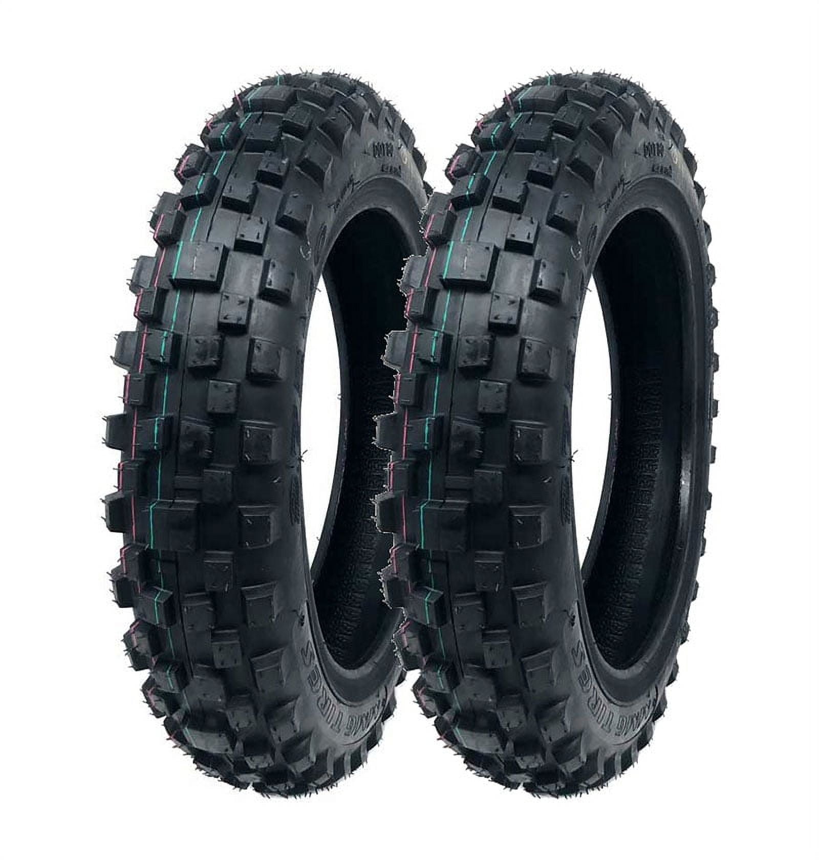 SET OF TWO Knobby Tires Size 2.50-10 Front or Rear Tube Type for Small ...