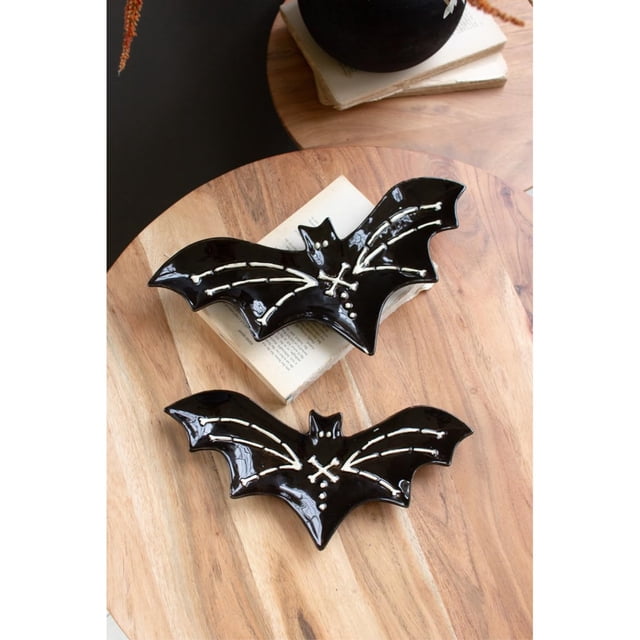 SET OF TWO NESTING CERAMIC BAT SERVING PLATTERS - Walmart Business Supplies