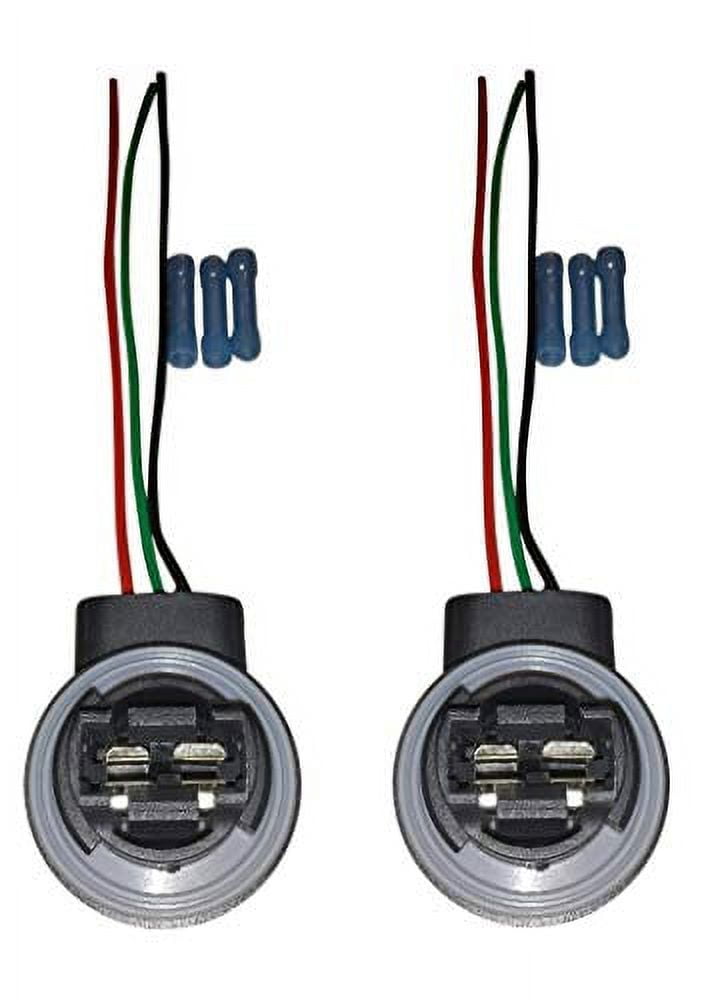 (SET OF TWO) Muzzys 3157/4157 Wire Harness Pigtail Socket for LED and ...