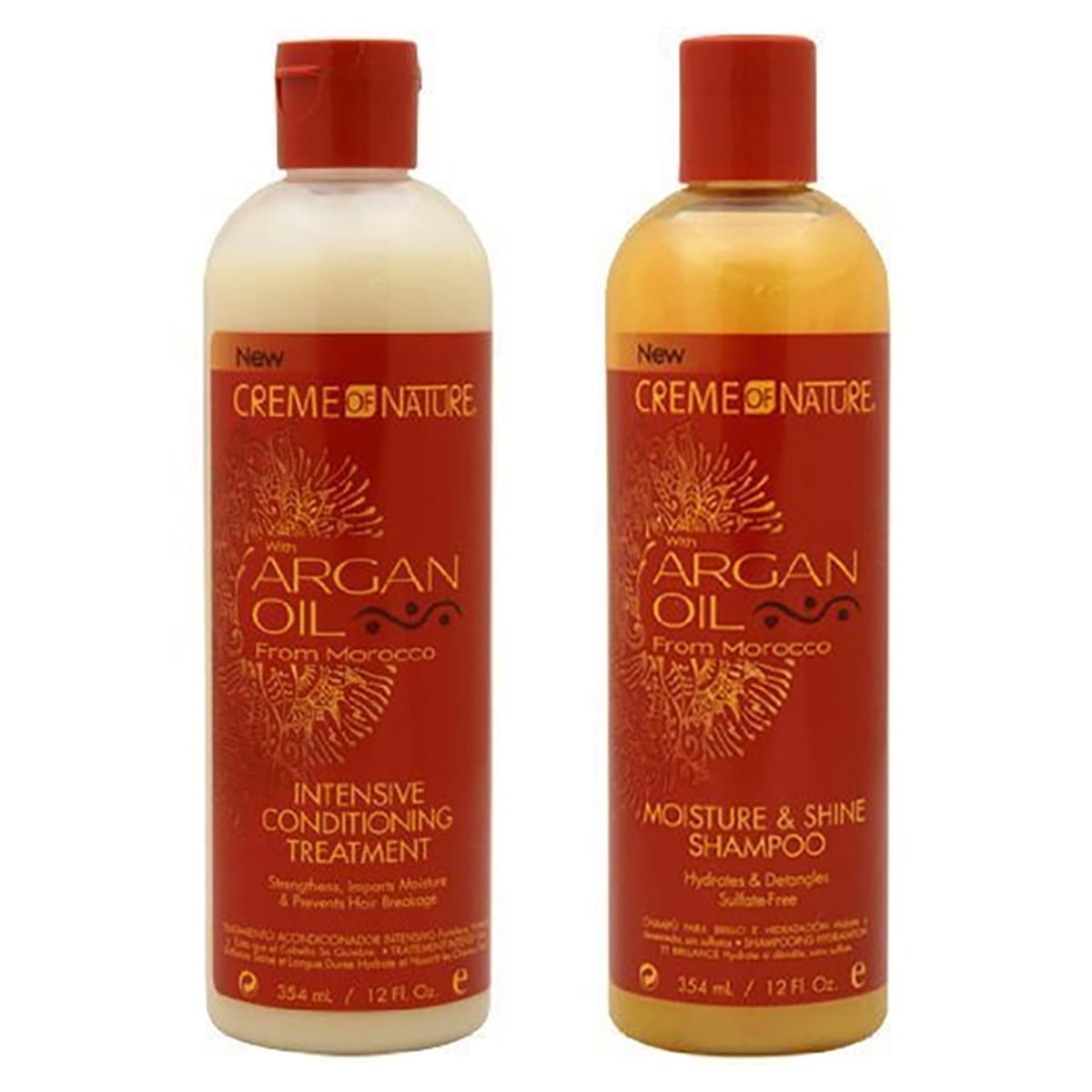 Cream of Nature Set of 2 - Argan Oil Shampoo and Intensive Hair ...