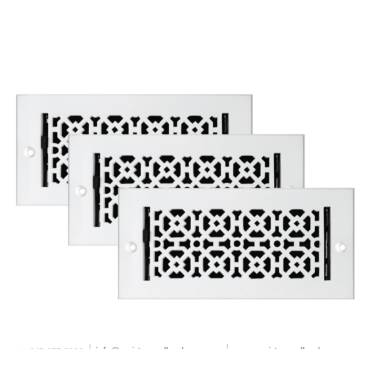 SET of 3 Achtek Air Supply Vent 4"x 10" Duct Opening (Overall 5-1/2"x ...