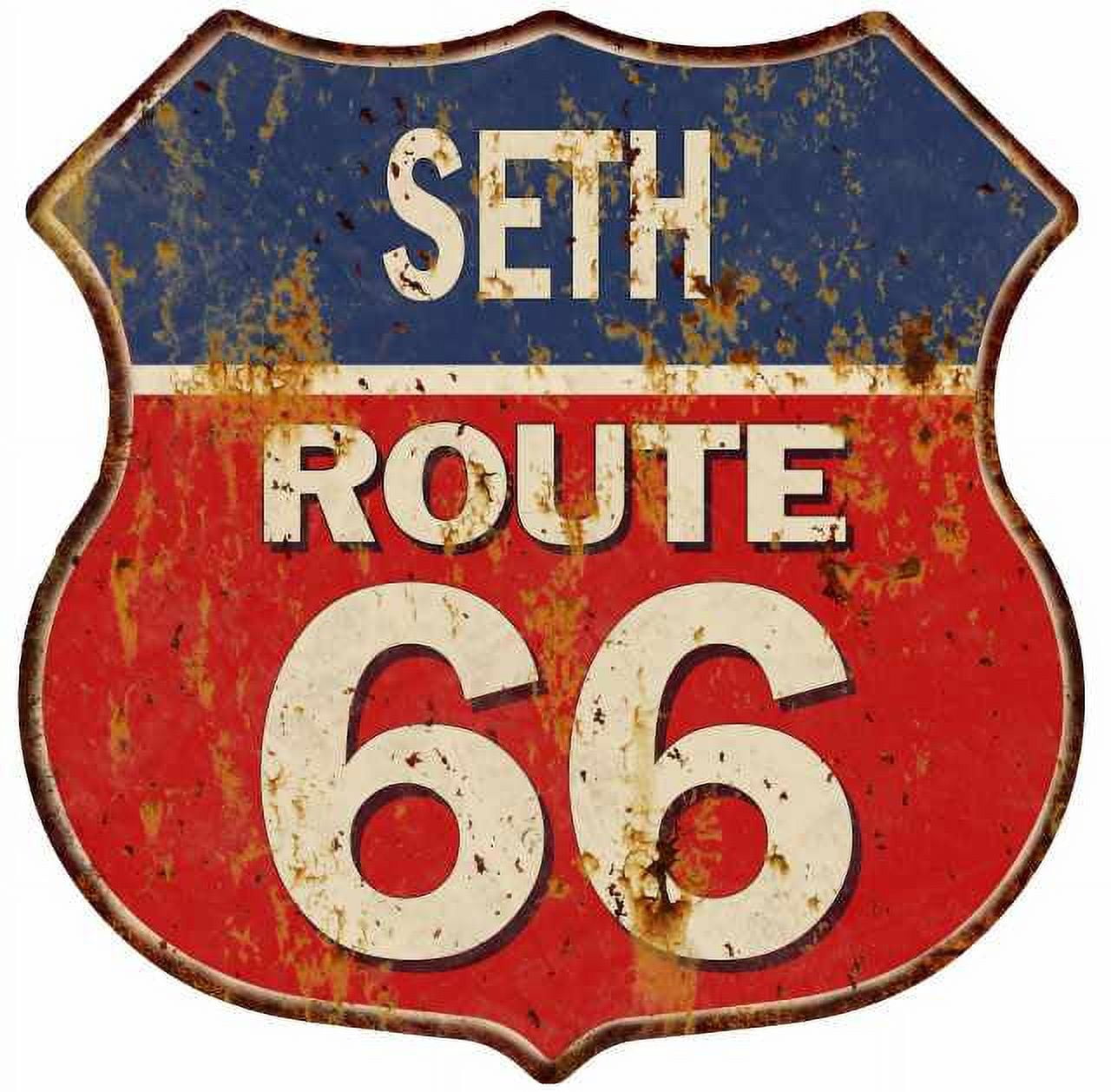 SETH Route 66 Sign Shield Metal Gift Man Cave Red 211110005114 ...