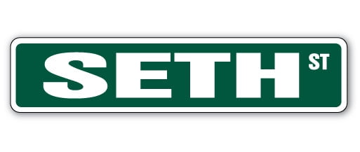 SETH Street Sign Childrens Name Room Sign | Indoor/Outdoor | 18" Wide ...