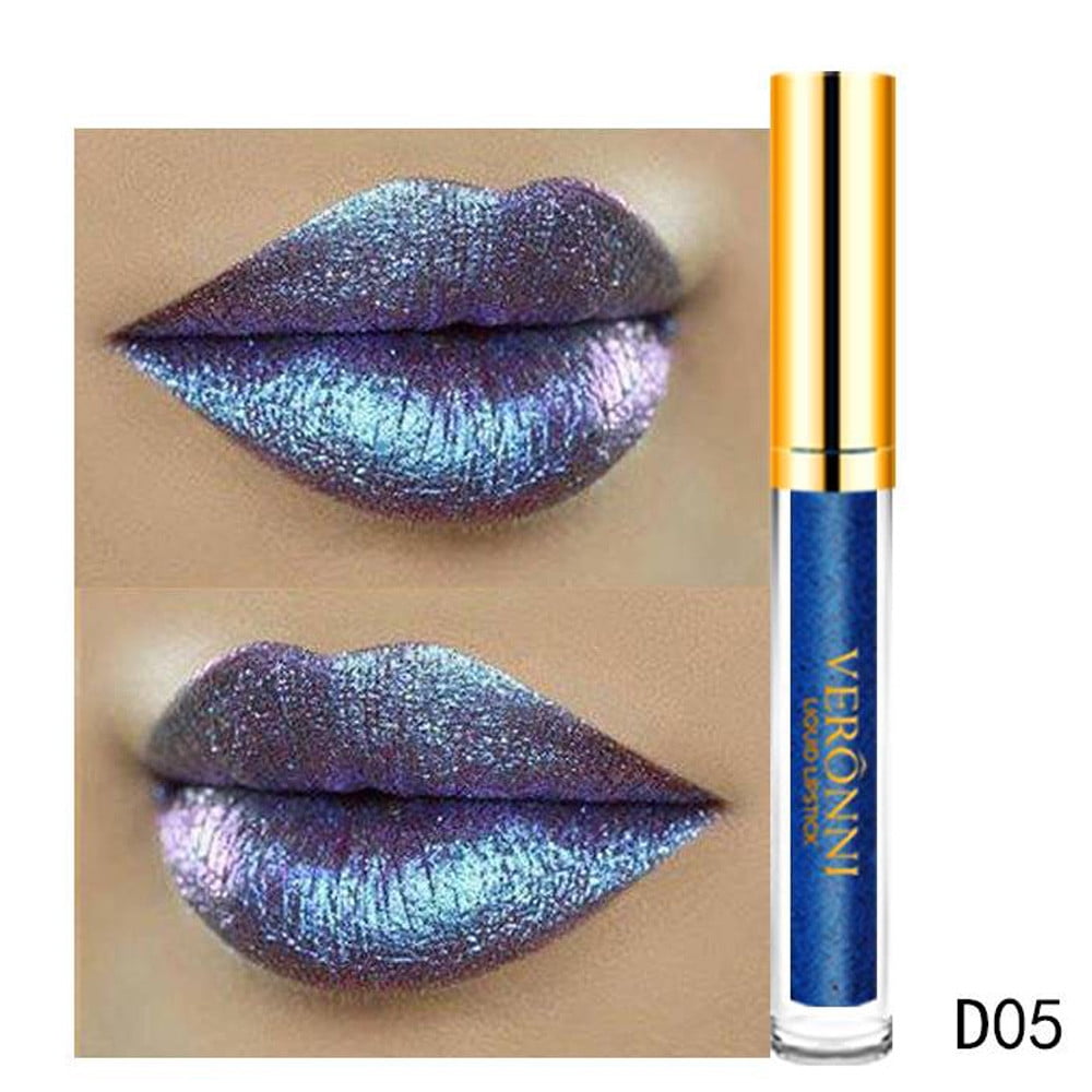 SETOOFF Glitter Lipstick Diamond Metallic Shimmering Liquid Lipstick ...