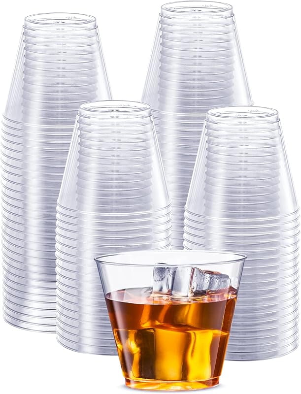 SETUP Clear Hard Plastic Shot Glasses [1 oz. - 100 Count] Disposable ...