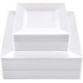 SETUP Disposable White Plastic Plates, 50pcs 10.25" Dinner Plates and ...
