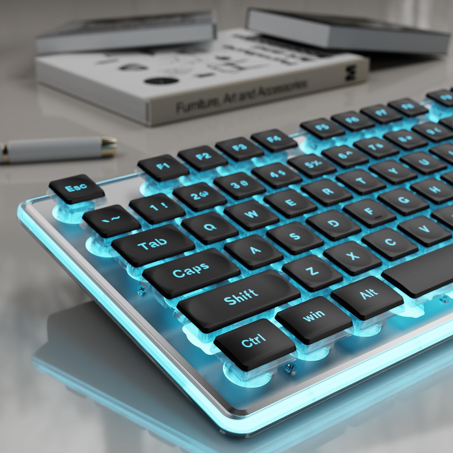 SEUNKWANG EWEADN GX710S Backlit Computer Keyboards, Wired USB Keyboard ...