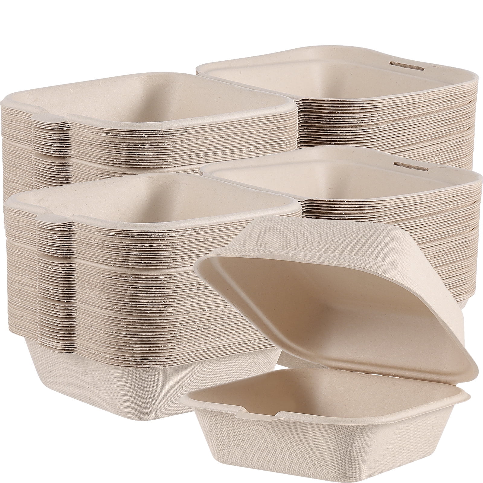 SEUNMUK 100 Pack 6x6 Inch Clamshell Takeout Box Containers, Grease ...