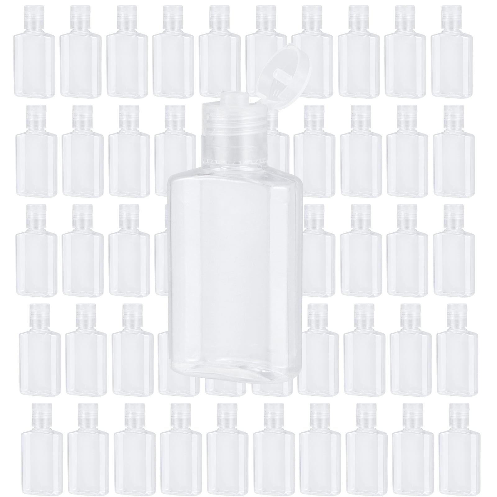SEUNMUK 100 Pcs 1 oz Clear Plastic Bottles, 30 ml Refillable Portable ...