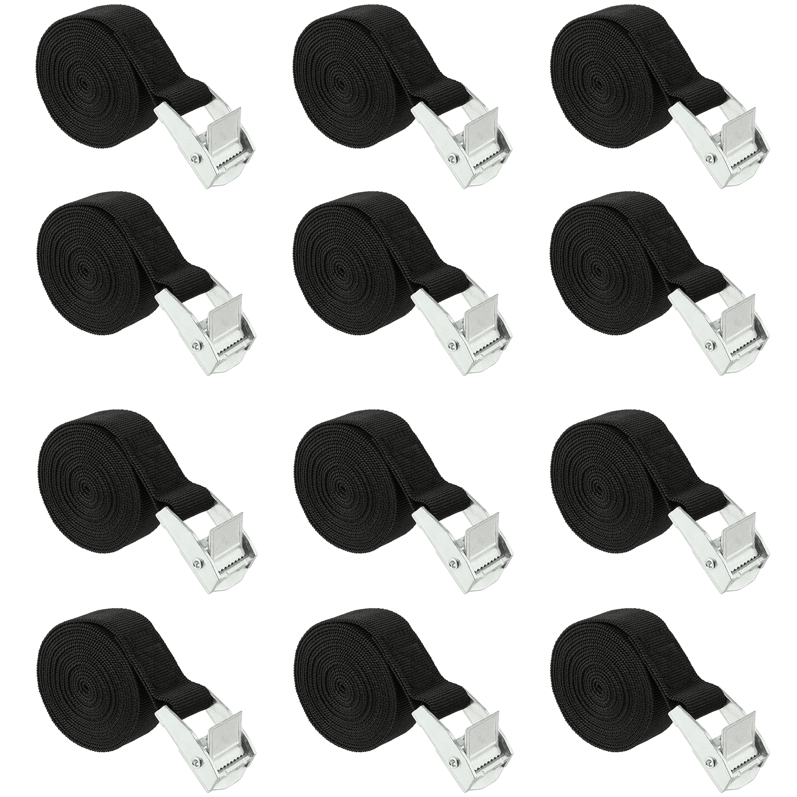 SEUNMUK 12-Pack 1x6.5ft Ratchet Lashing Straps, 100 Lbs Load Capacity ...